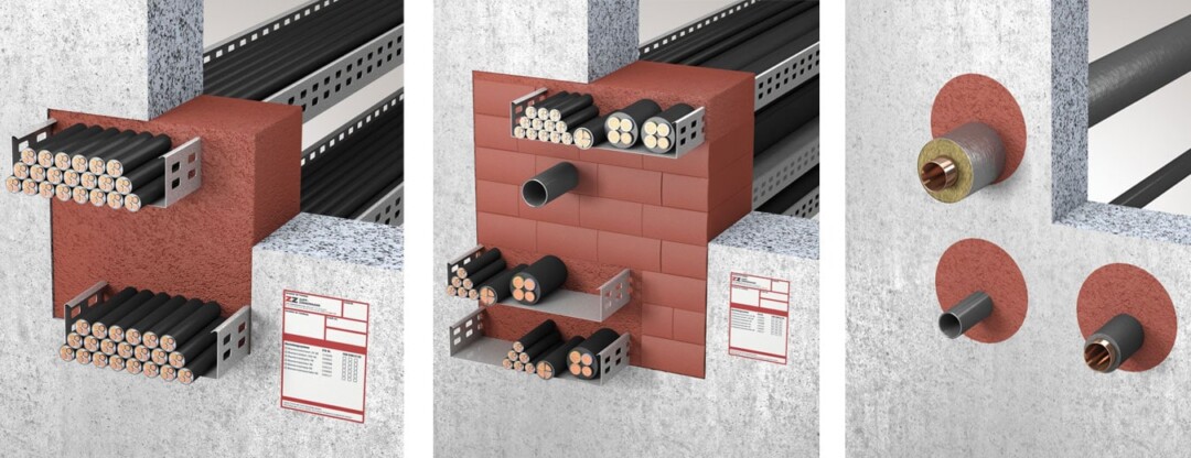 Fire protection foam - Combined sealing fire bulkhead