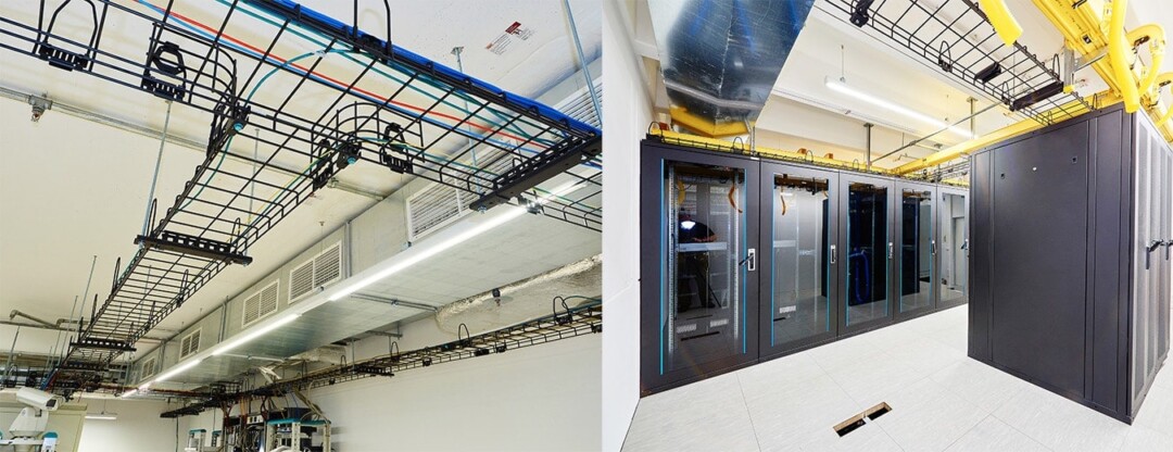 Cable carrier system for server room fiber optic CU - Cable Management